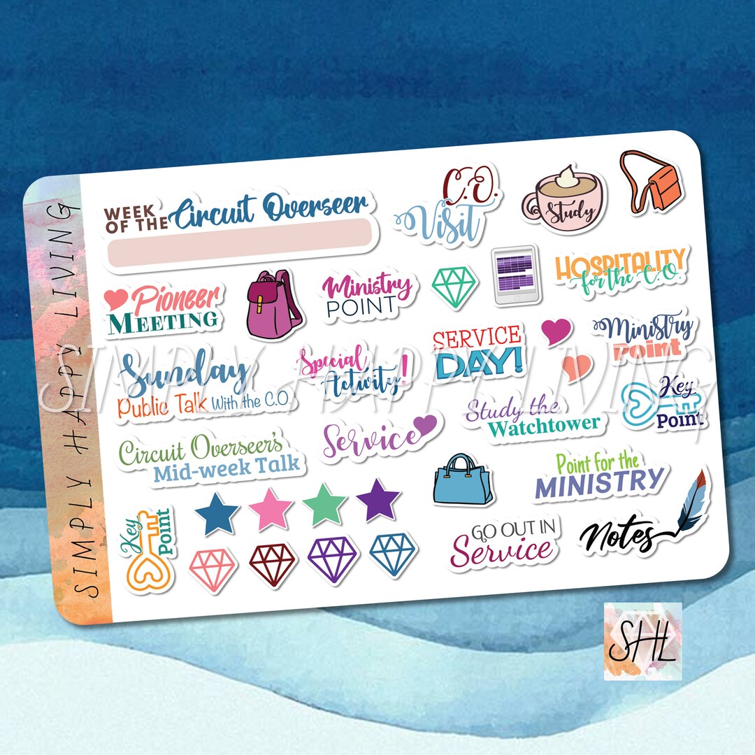 Circuit Overseer Visit Planner Stickers - Etsy