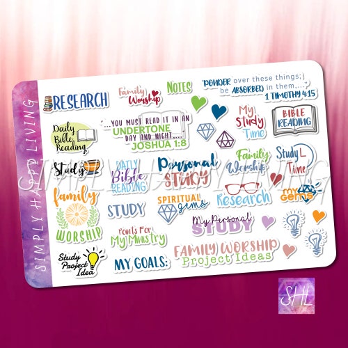 Personal Study Stickers 2 - Etsy