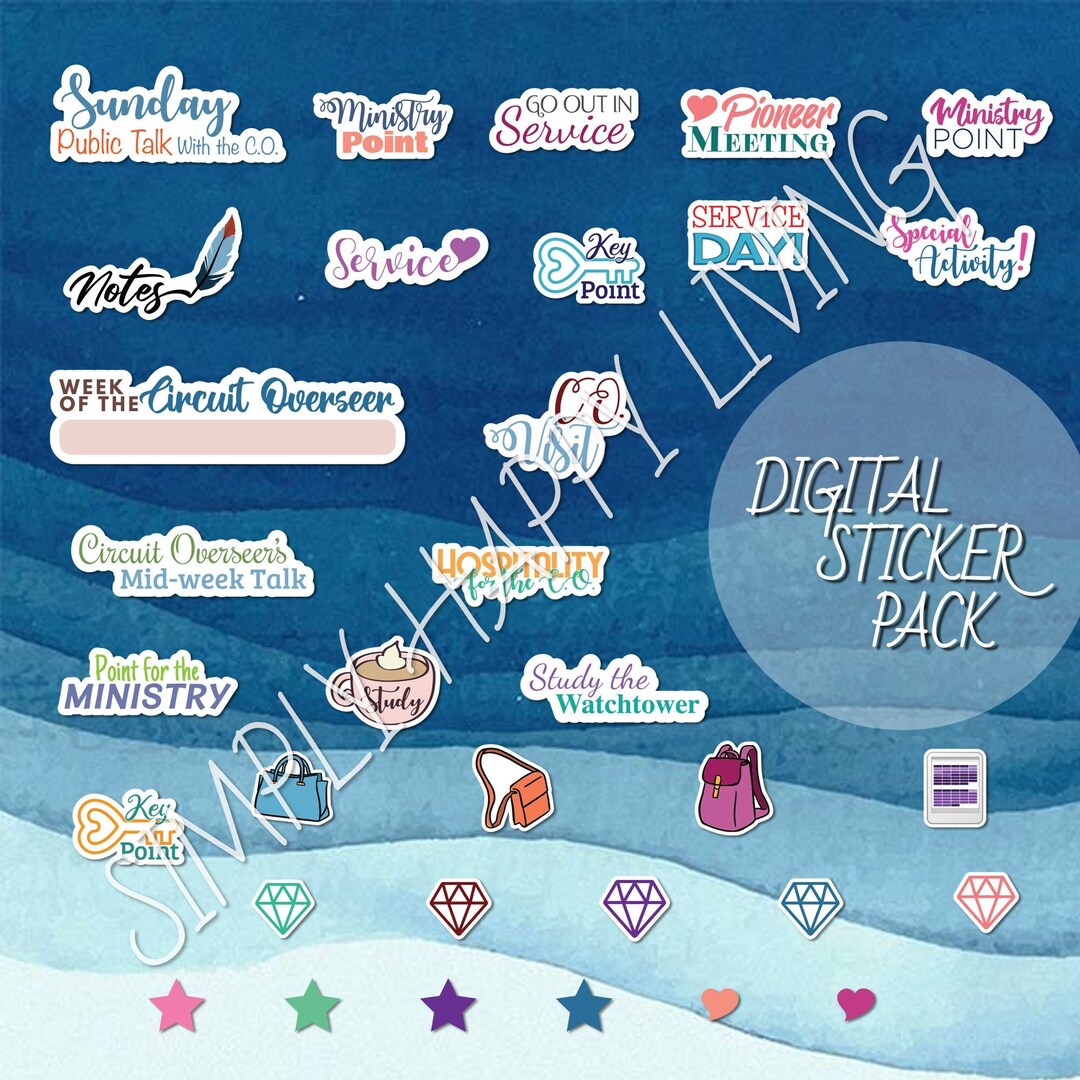 Circuit Overseer Visit Digital Sticker Pack - Etsy