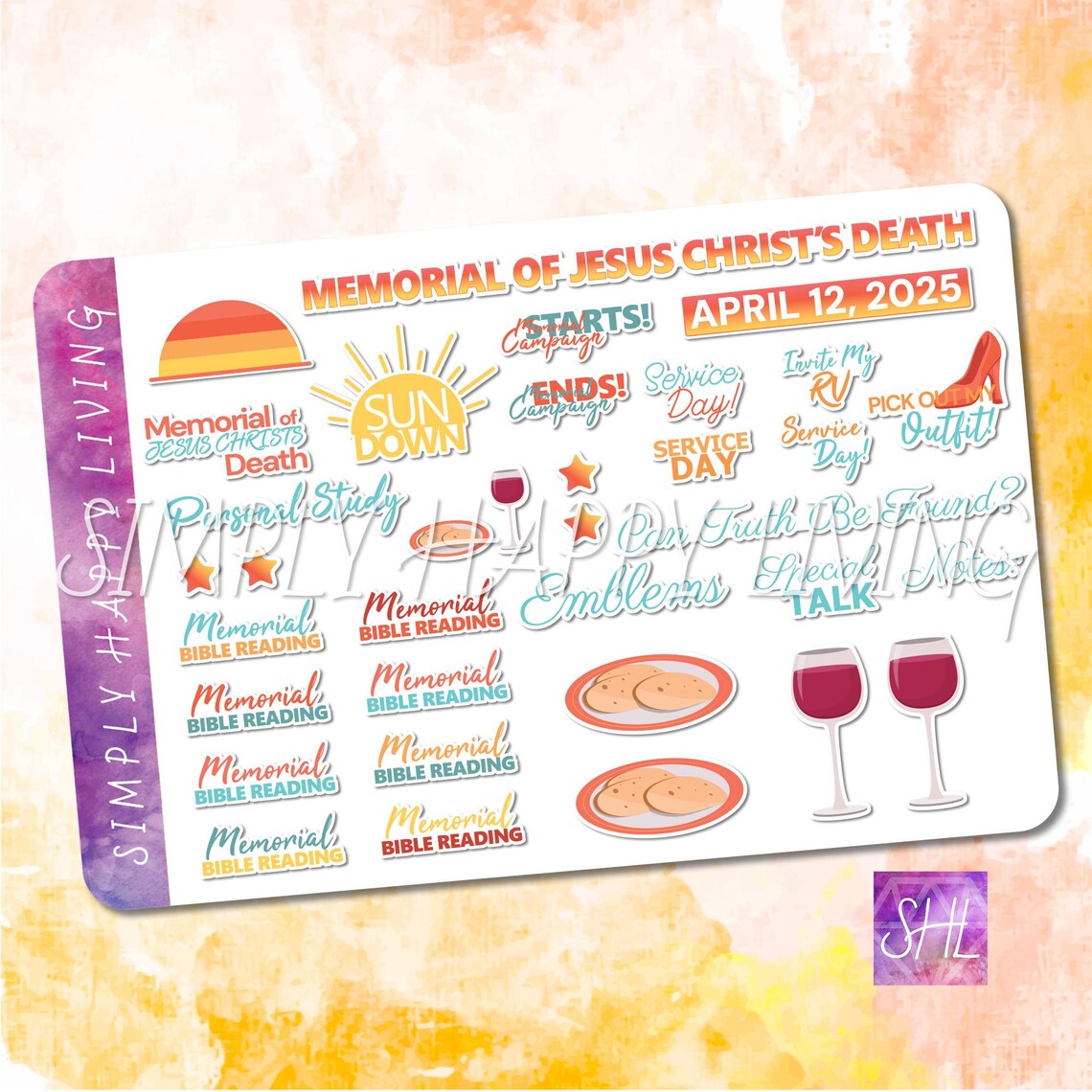2025 JW Memorial of Jesus Christ Death Stickers - Etsy