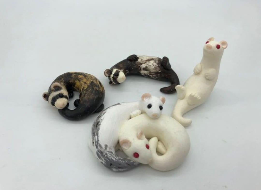 Custom Ferret / Polecat Polymer Clay Model - Etsy
