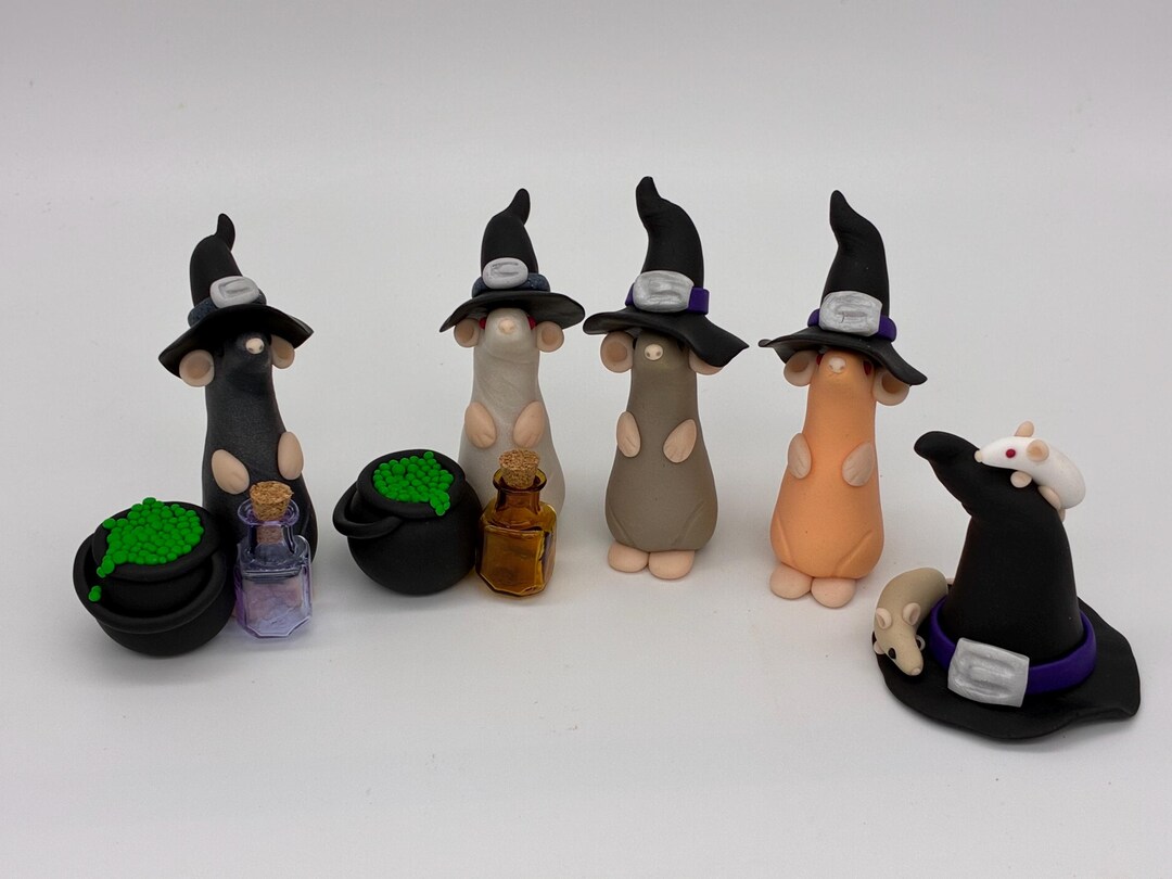 Halloween Witch Rat Models / Fancyrat / Polymer Clay - Etsy