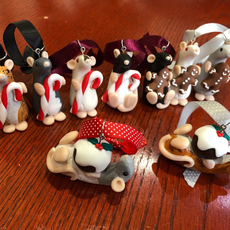 Christmas Rat Decorations - Etsy UK