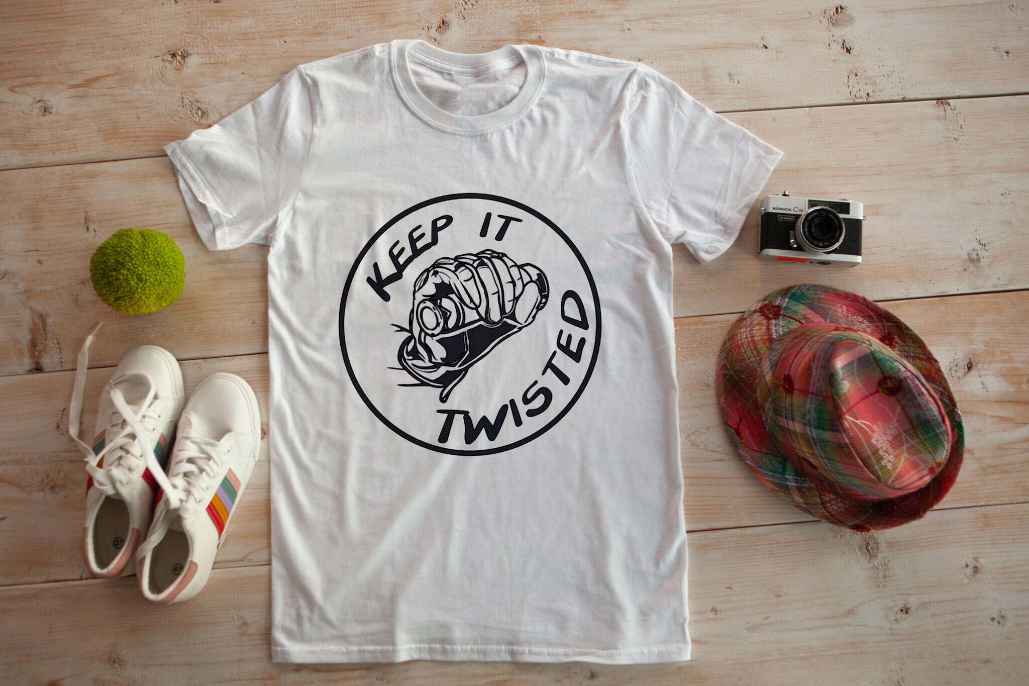 Keep it twisted art logo design handmade printed on quality | Etsy