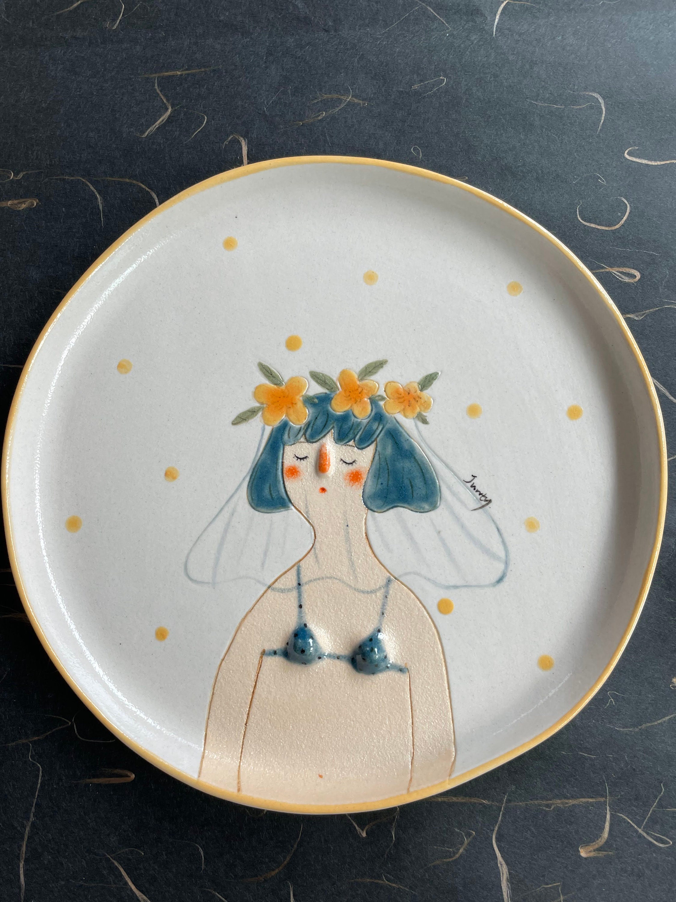 ETSY'S PICK! Handmade Porcelain UNIQUE Artist Present Plate - Etsy