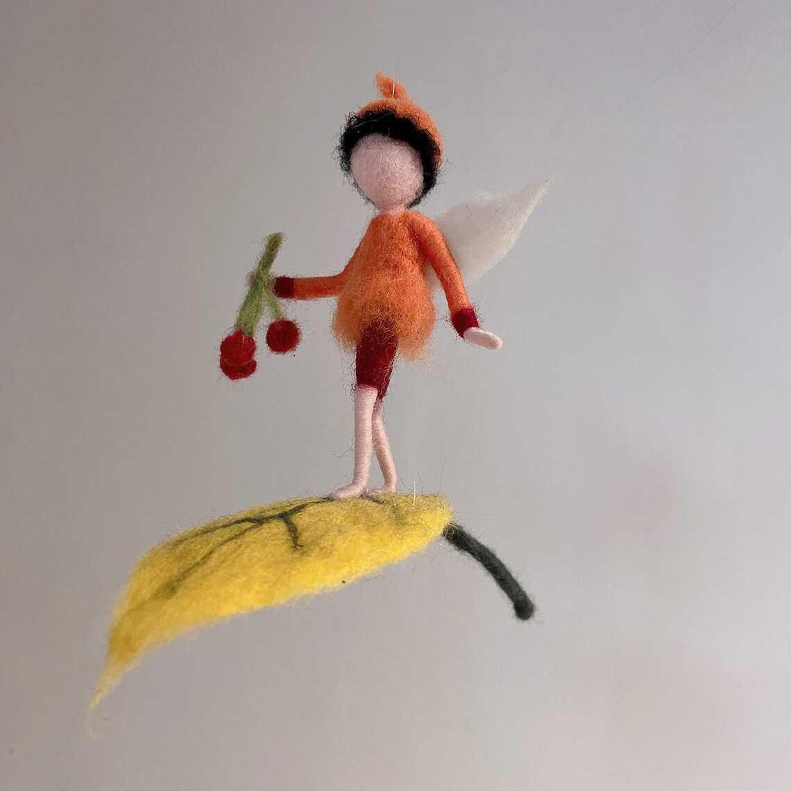 Handmade " Cherry Spirit " Wool Felt, Special Birthday and Christmas ...