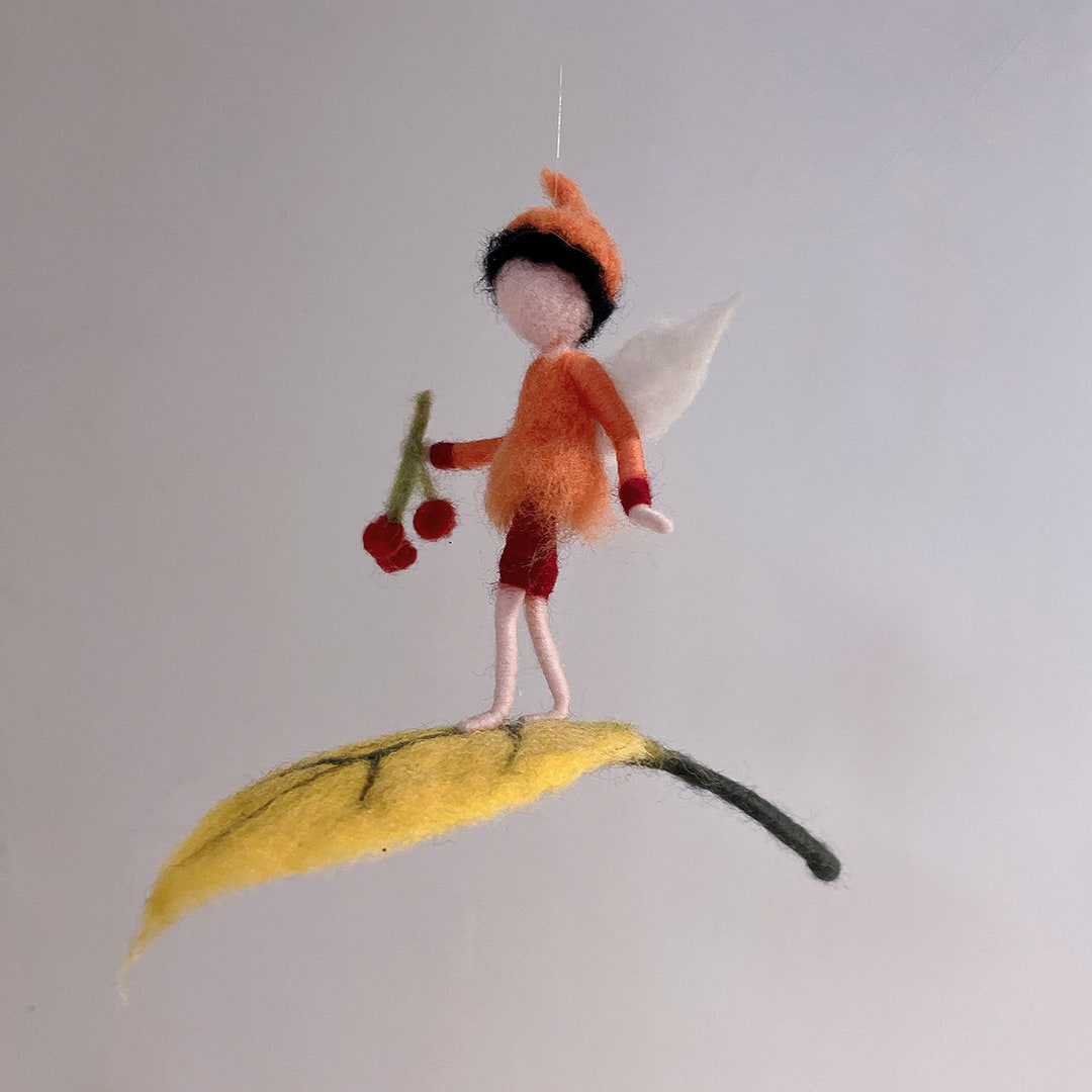 Handmade " Cherry Spirit " Wool Felt, Special Birthday and Christmas ...