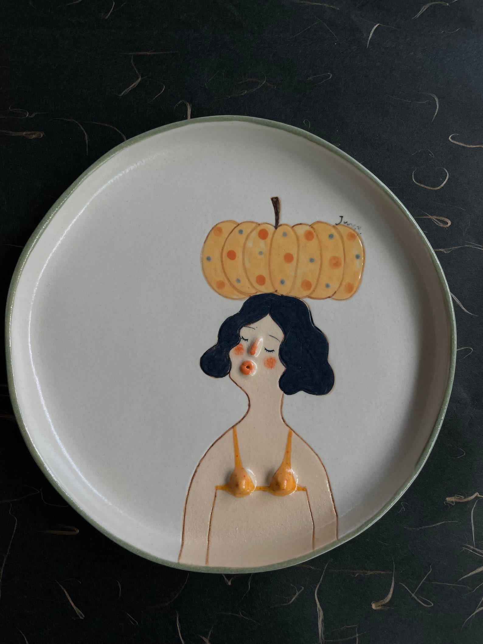 ETSY'S PICK! Handmade Porcelain UNIQUE Artist Present Plate - Etsy