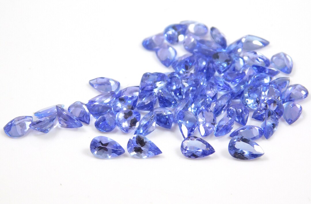 AAA Tanzanite Faceted Pear Shape Calibrated Sizes 3x4, 3x5, 4x6, 5x7 ...