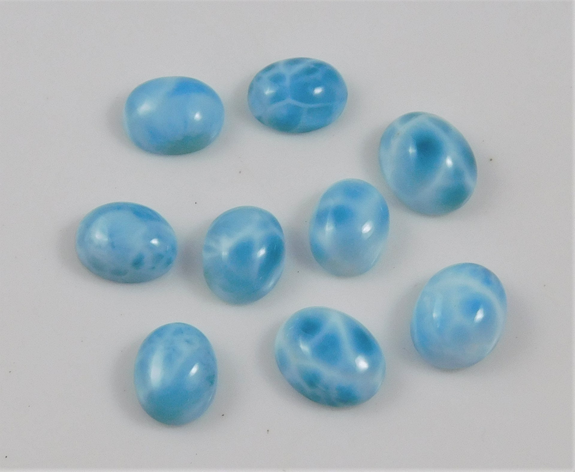 AAA calidad azul color Larimar cabochon forma ovalada tamaños de ...