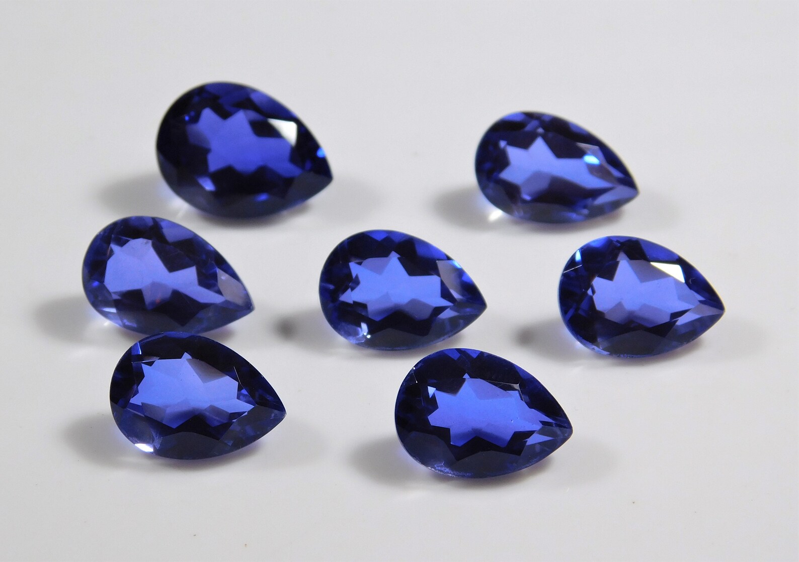 Blue Tanzanite Doublet Quartz Faceted Gemstone Pear Shape - Etsy