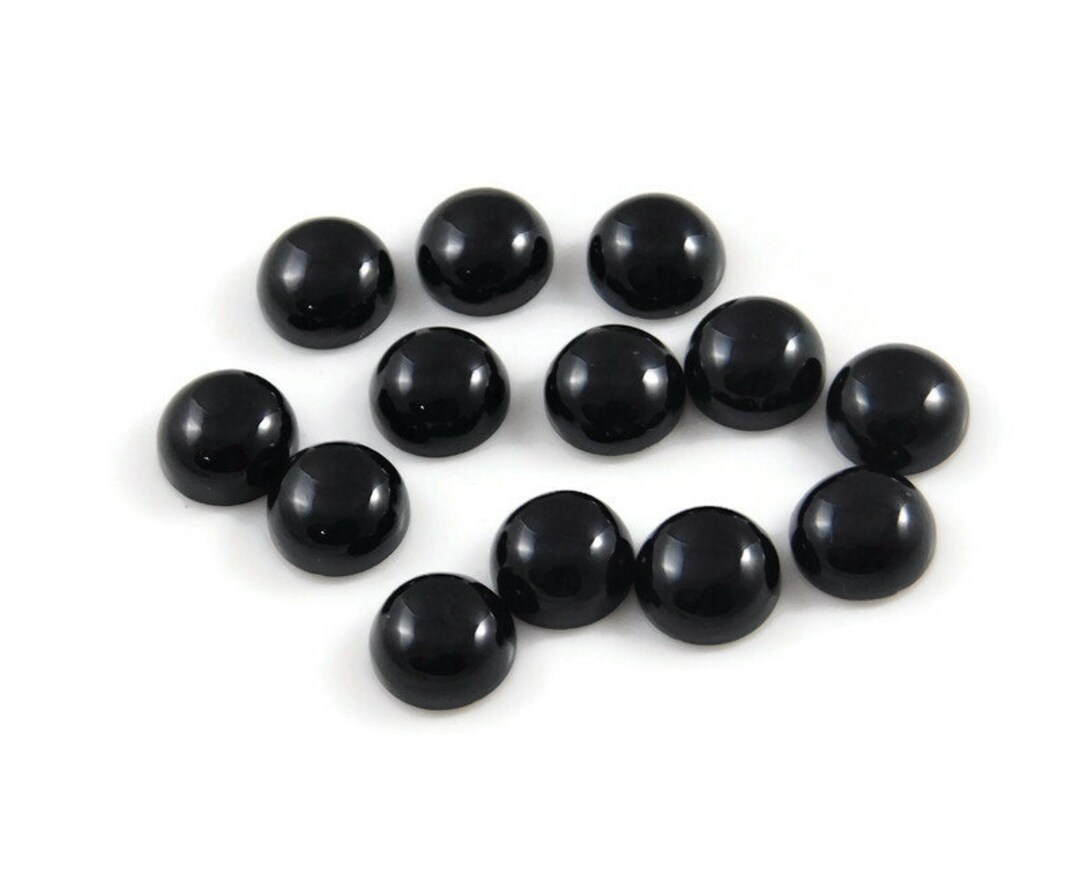 Natural Black Spinal Gems Round Shape Size 3x3, 4x4, 5x5, 6x6, 7x7, 8x8 ...