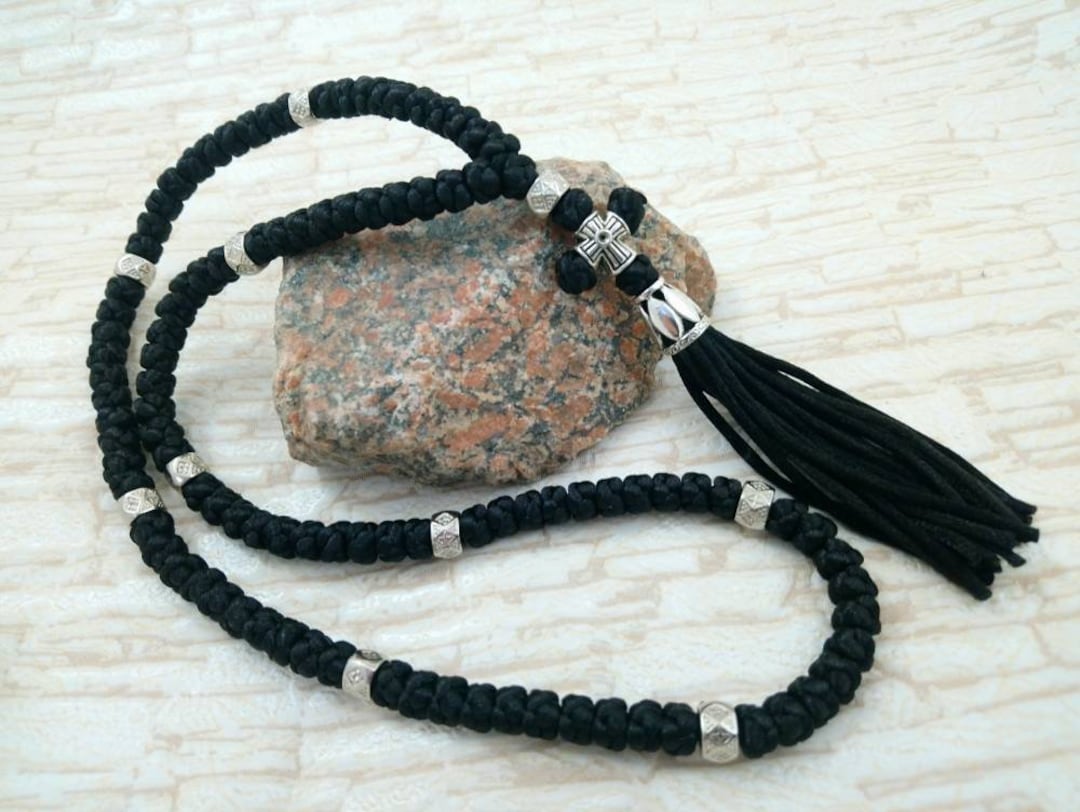 100 Knot Komboskini Prayer Rope: Orthodox Rosary With Tassel Chotki ...