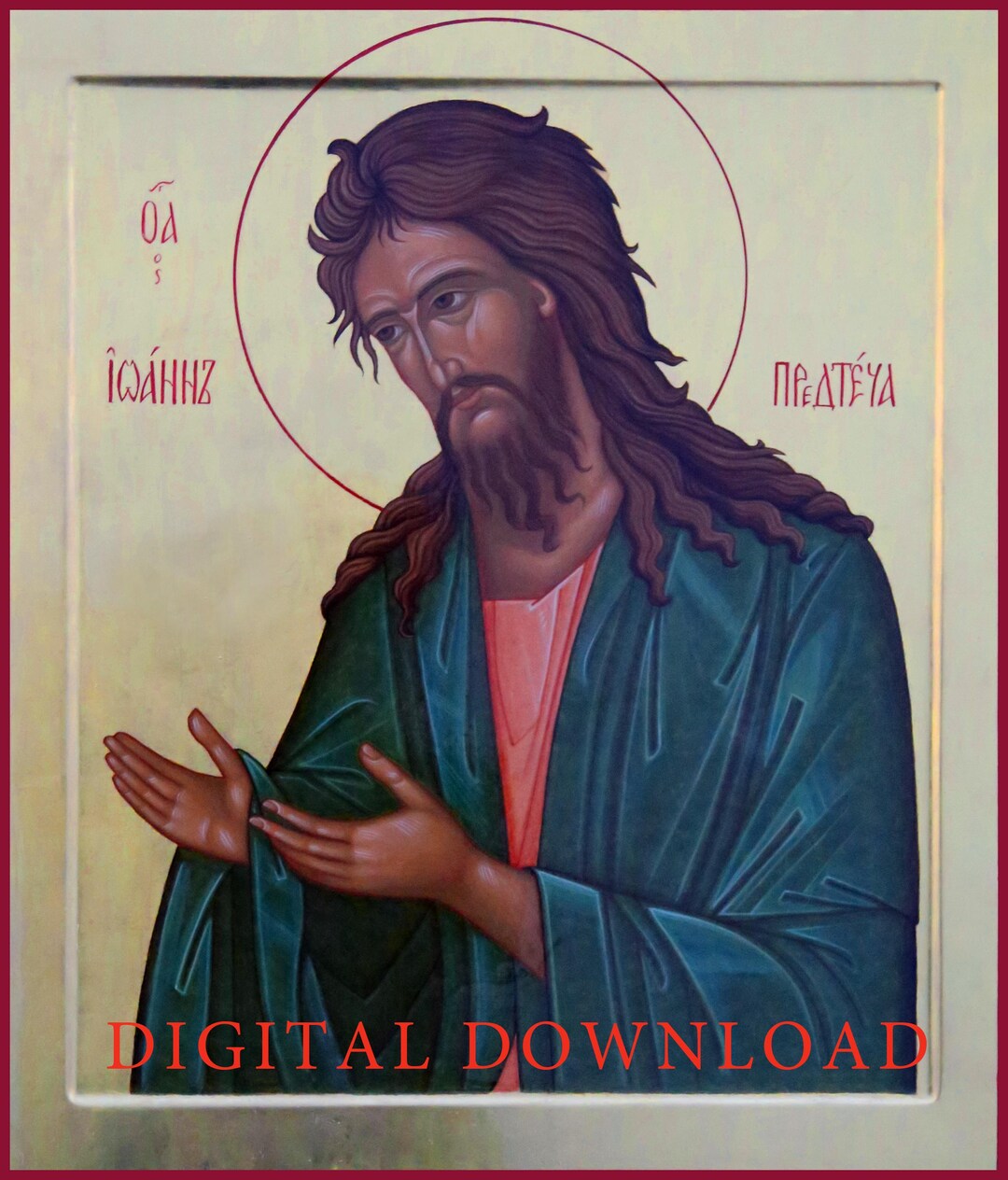Orthodox Icon St John the Forerunner and Baptist Digital INSTANT ...