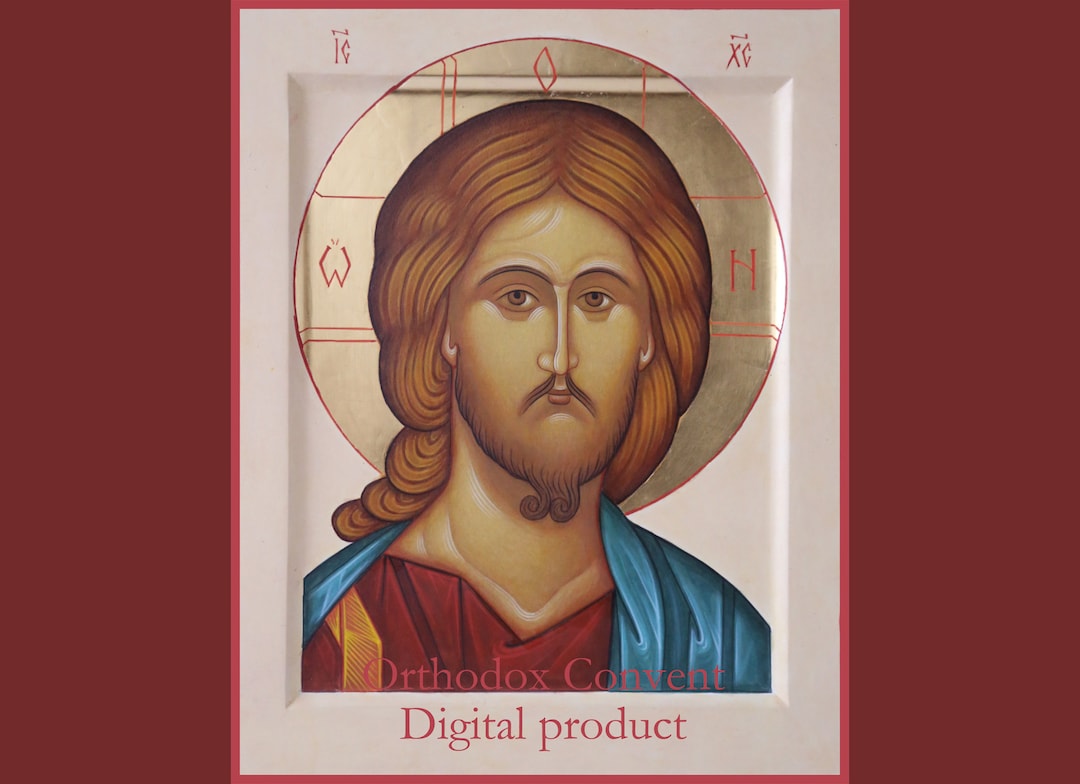 Jesus Christ Orthodox Icon Digital Print, Traditional Christian Art ...