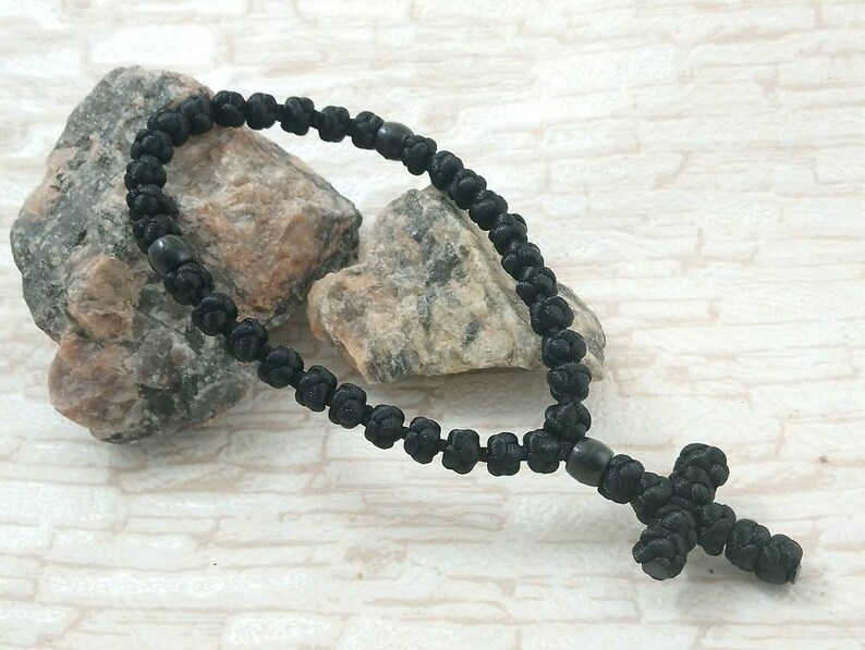 Orthodox Rosary Prayer Rope Chotki Black Semi Spaced - Etsy