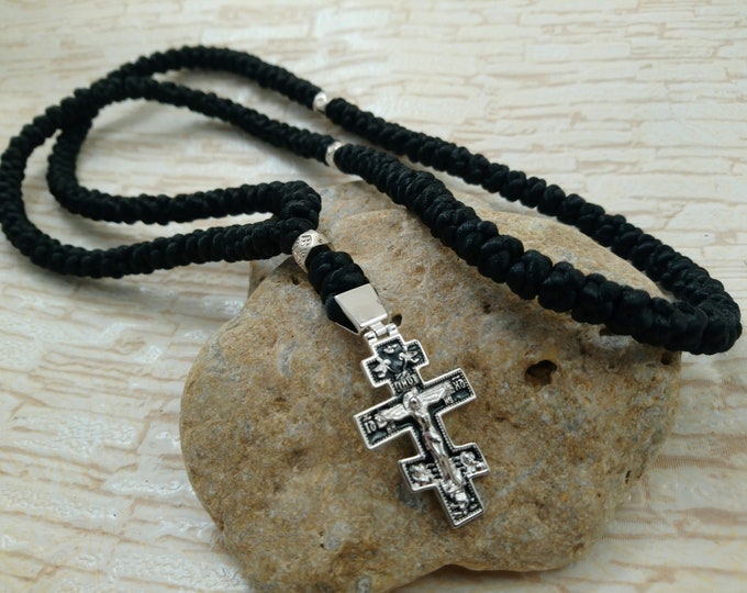 100 Knots Greek Orthodox Handmade Prayer Rope With Double-sided Icon ...