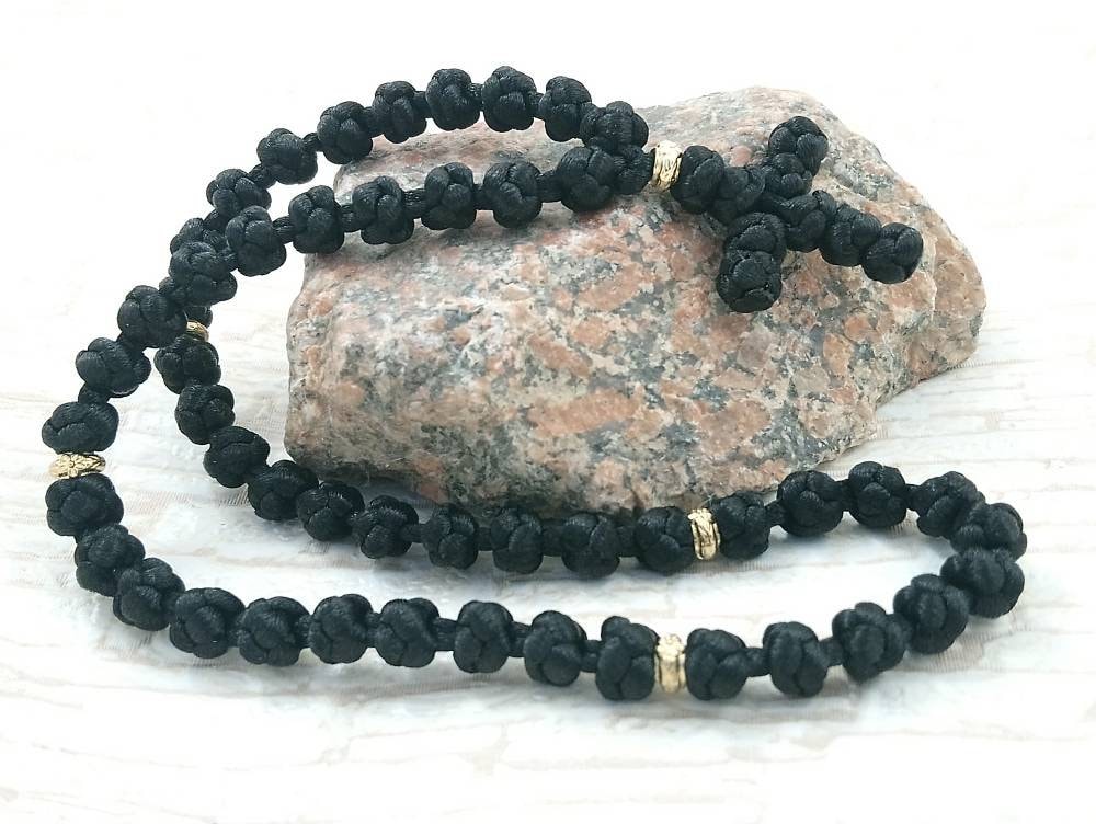 Orthodox Rosary Prayer Rope Chotki Black Semi Spaced - Etsy