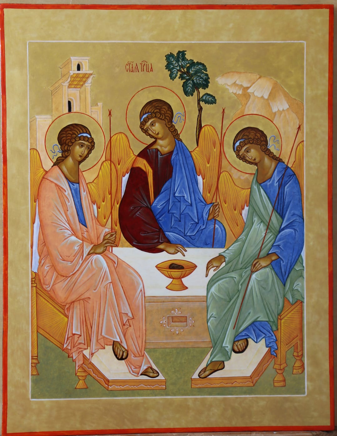 Holy Trinity Orthodox Icon: Hand-painted Christian Art (digital ...