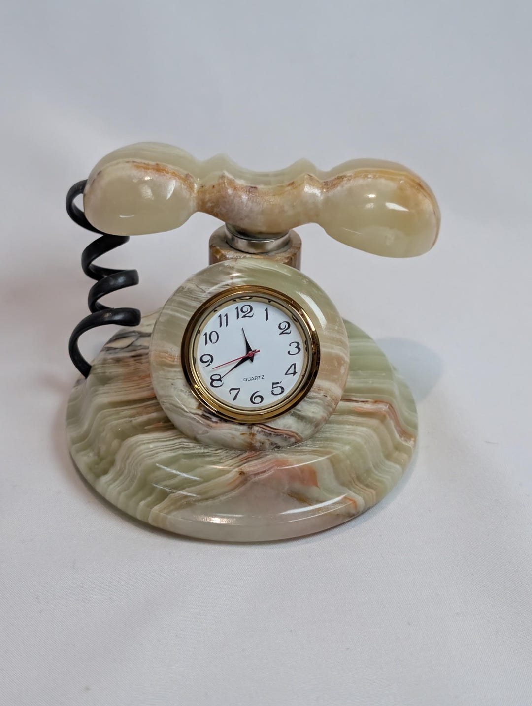 Vintage Onyx Phone, Sitel Italy Alabaster Onyx Rotary Phone, Retro ...