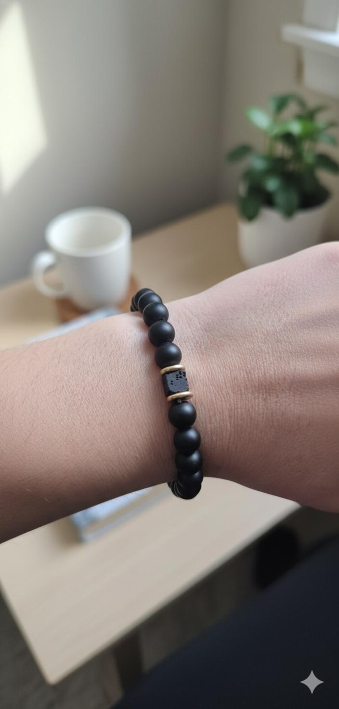 Unisex Black Onyx Crystal Bracelet: Adjustable Protection & Meditation ...