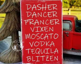 Reindeer Alcohol Sign - Etsy