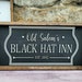 3D Old Salem’s Black Hat Inn Sign, Farmhouse Wood Sign , Halloween Sign ...