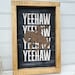 Yeehaw Bronc Riding Sign, Bucking Horse, Distressed, Wood Sign, Rodeo ...