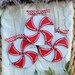 Peppermint Christmas Ornament, 3D Wood Ornament, Candy Cane Striped ...