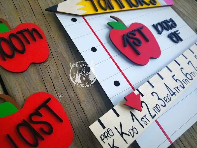 Personalized First Day of School Sign Back to School Reusable - Etsy