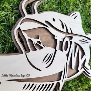 Catfish Sign, Personalized Name Sign, Wood Sign, Father's Day Sign ...