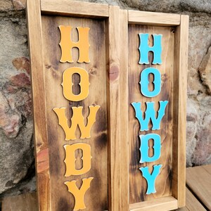 3D Howdy Western Farmhouse Wood Sign, Cowboy, Cowgirl, Country, Rustic ...