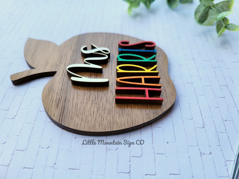 Personalized Teacher Magnet, Apple Shaped, Teacher Appreciation Gift ...