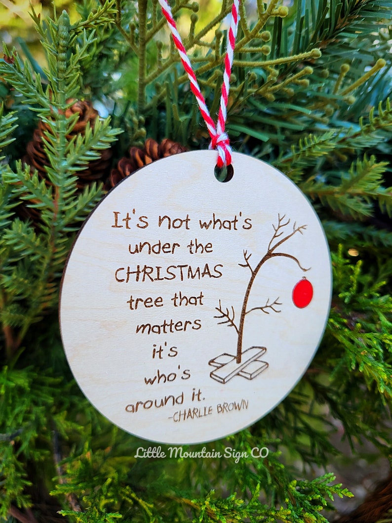 Charlie Brown Tree Ornament It's Not What's Under the - Etsy