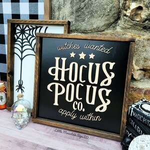 Hocus Pocus Co. Sign, Witches Wanted Apply Within, 3D, Farmhouse Sign ...