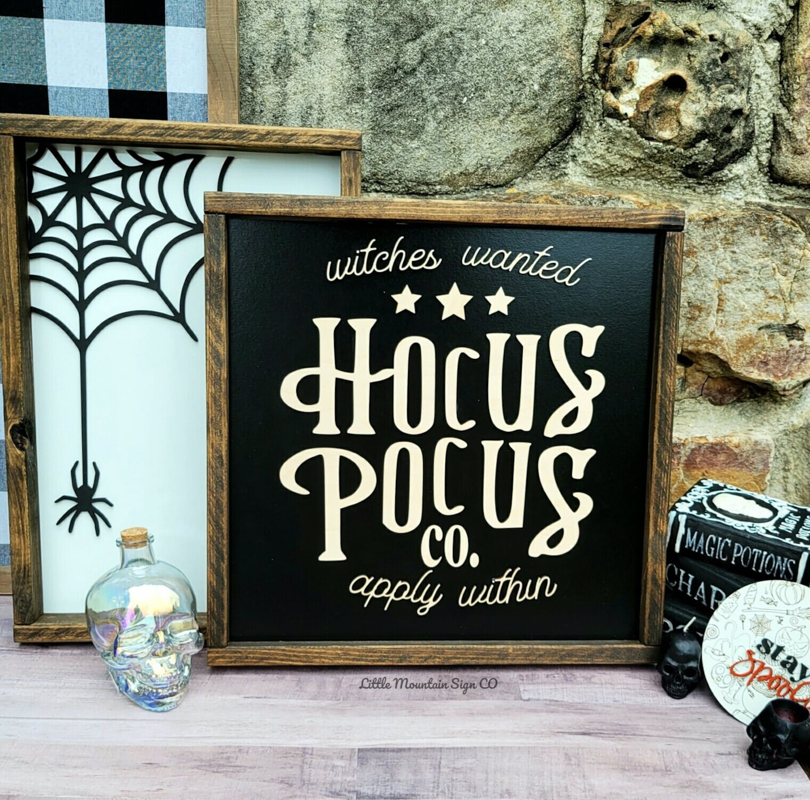 Hocus Pocus Co. Sign Witches Wanted Apply Within 3D - Etsy