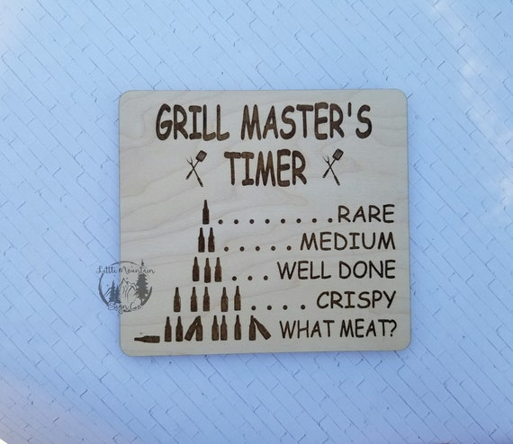 Grill Masters Timer Beer Timer Drinking Funny Meat | Etsy