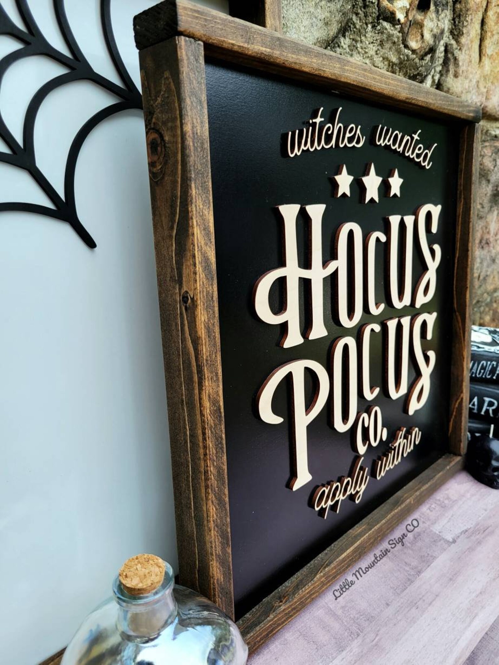 Hocus Pocus Co. Sign Witches Wanted Apply Within 3D - Etsy