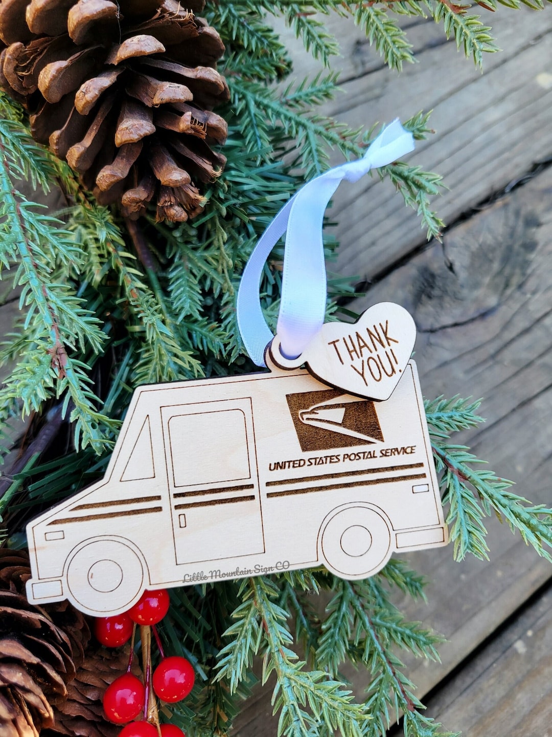 USPS Post Office Worker Thank You Ornament, Christmas Ornament, Package ...