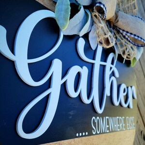 3D Welcome Gather Somewhere Else Door Hanger Sign, Funny, Front Door ...