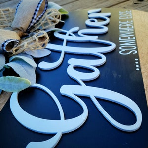 3D Welcome Gather Somewhere Else Door Hanger Sign, Funny, Front Door ...