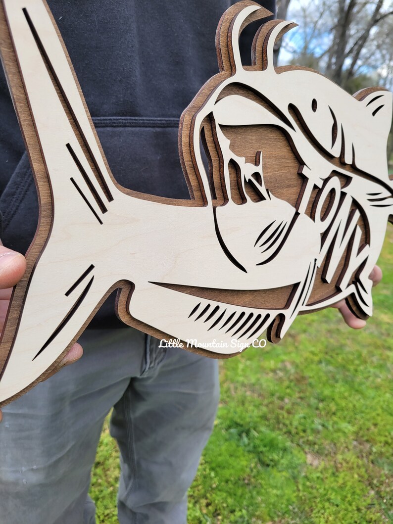 Catfish Sign Personalized Name Sign Wood Sign Father's - Etsy