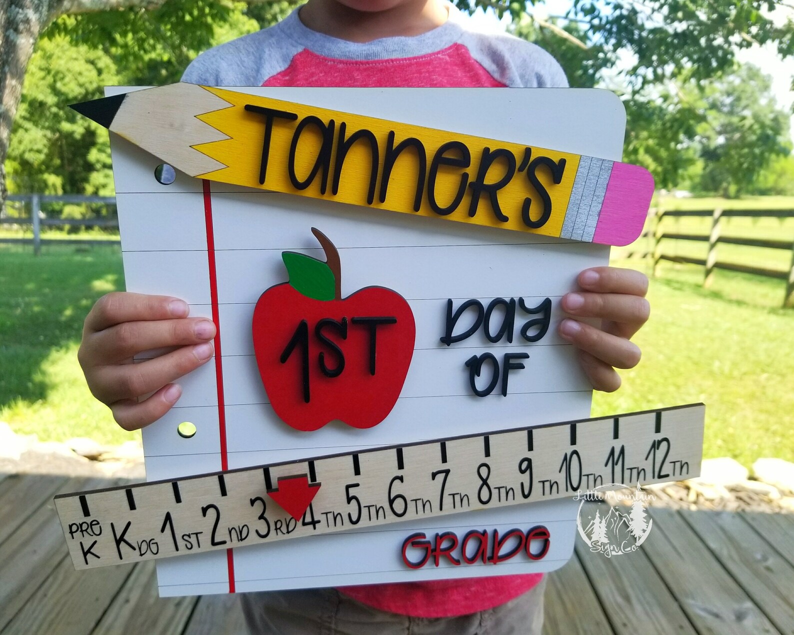 Personalized First Day of School Sign Back to School Reusable | Etsy