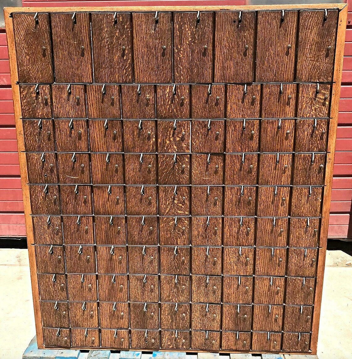RARE 1940s Vintage 88 Cubicle MAILBOX Cabinet 53"h X 45"w X 36"d Solid ...