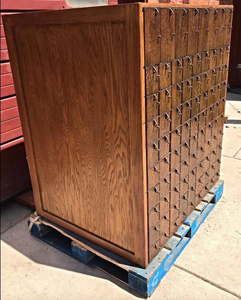 RARE 1940s Vintage 88 Cubicle MAILBOX Cabinet 53"h X 45"w X 36"d Solid ...