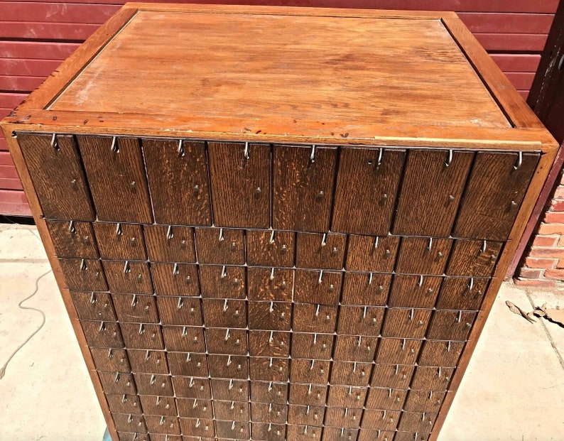 RARE 1940s Vintage 88 Cubicle MAILBOX Cabinet 53"h X 45"w X 36"d Solid ...