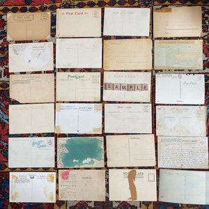 24 Weathered, Damaged, Bent Vintage Postcards, Perfect for Junk ...