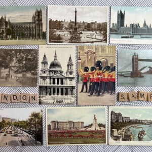 10 Vintage LONDON Postcards, Blank and Unused / Random Selection ...