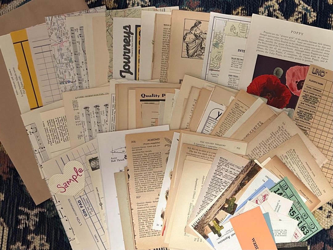75+ Vintage Pages From Books, Magazines, Music, Dictionaries / Random ...