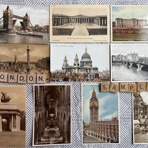 10 Vintage LONDON Postcards, Blank and Unused / Random Selection ...